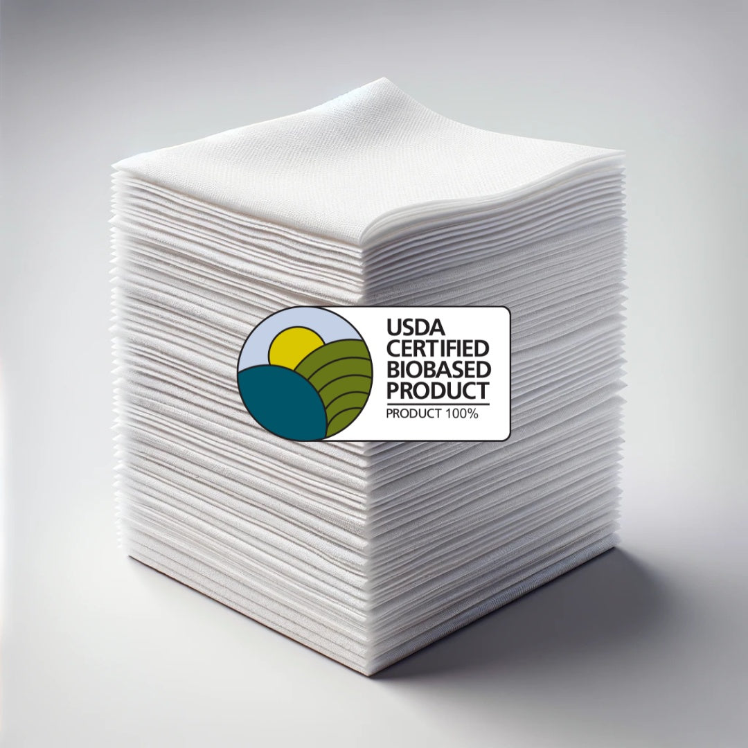 DAVELEN Natural Disposable Towels – 100% USDA Biobased, Eco & Soft